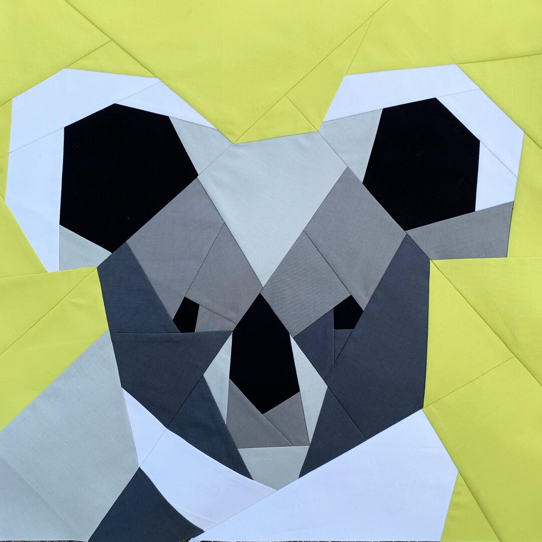 Koala Quilt Block PRINT PATTERN - Etsy
