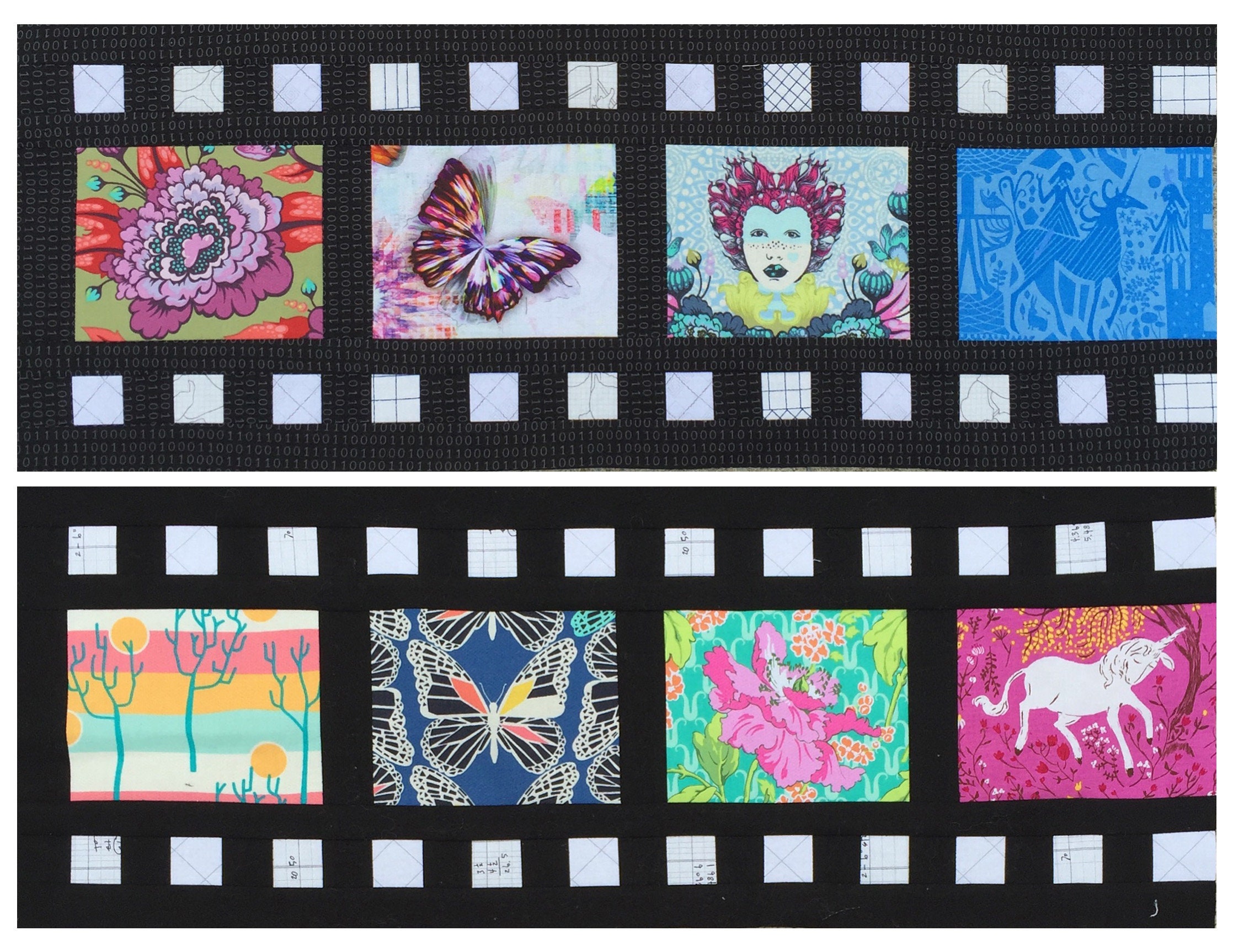 Filmstrip Bee Block Pattern - Etsy