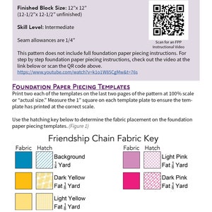 Friendship Chain PDF Quilt Block Pattern (foundation Paper Pieced) - Etsy