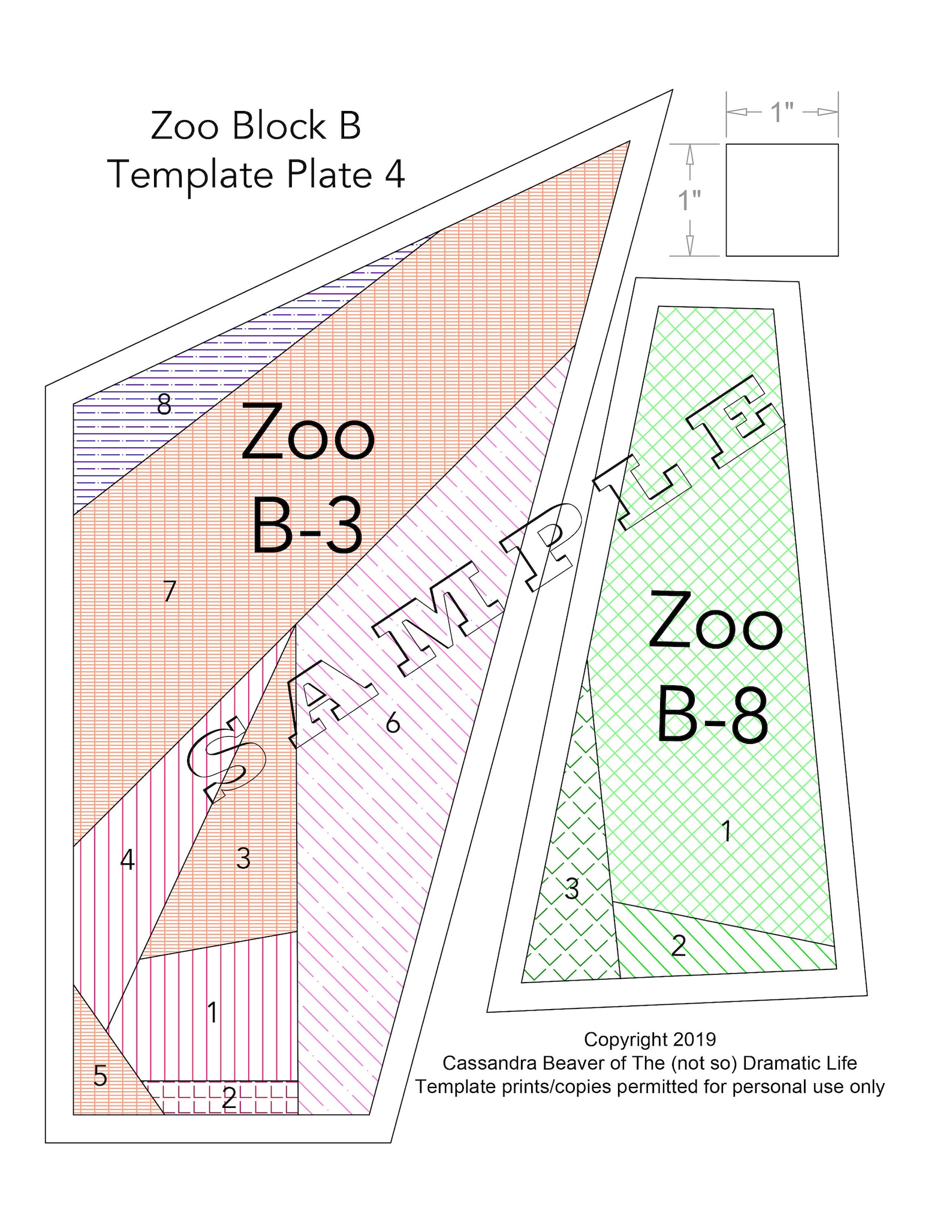 PRINT Zoo Family Portrait Quilt Pattern - Etsy