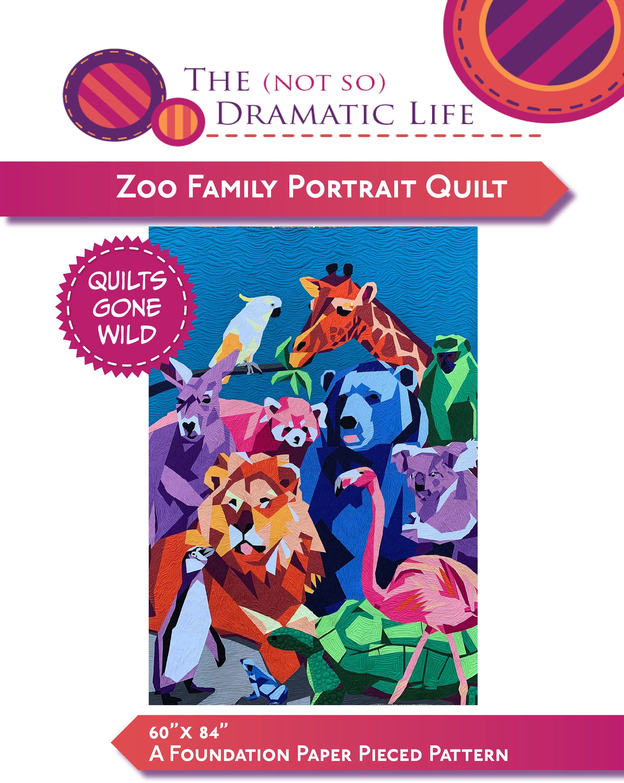 PRINT Zoo Family Portrait Quilt Pattern - Etsy