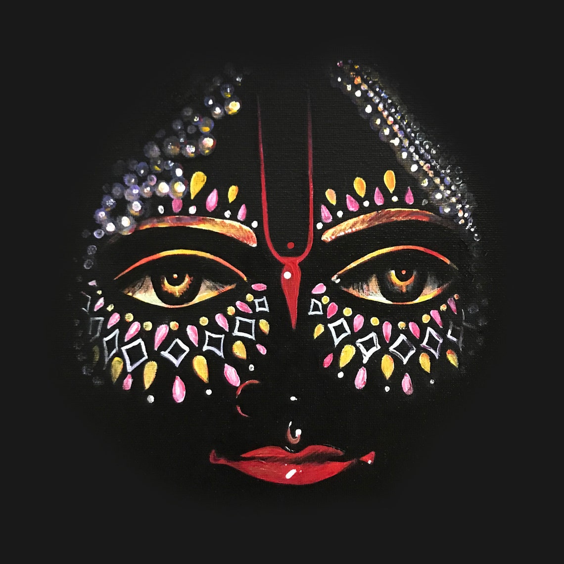 Black Krishna Print - Etsy
