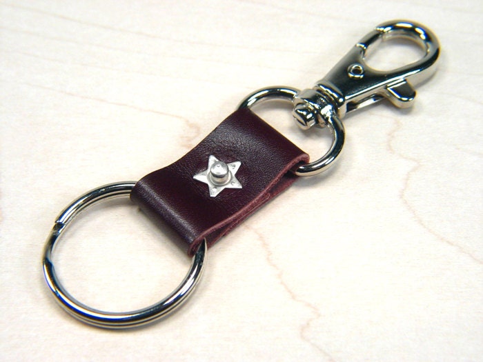 Mens Leather Keyrings, Mens Leather Keyring, Mens Leather Keychain ...
