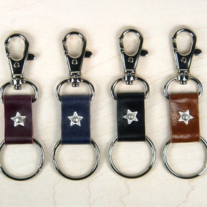 Mens Leather Keyrings, Mens Leather Keyring, Mens Leather Keychain ...