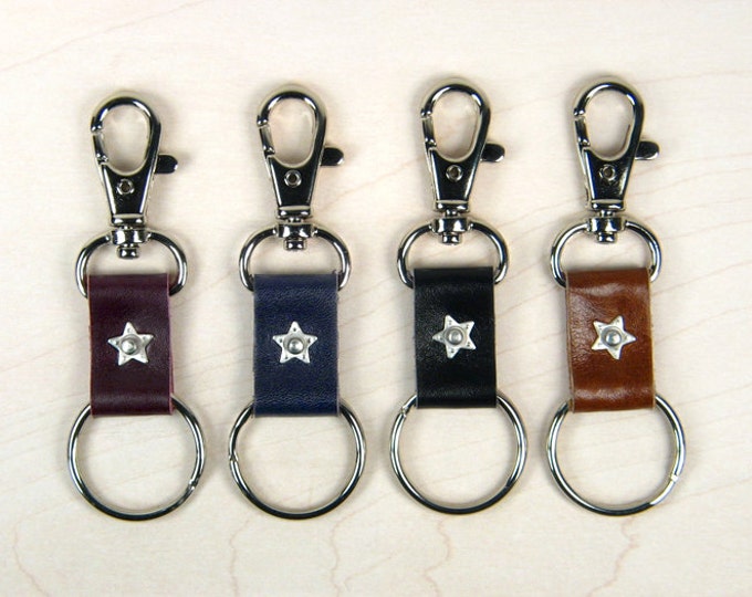 Mens Leather Keyrings, Mens Leather Keyring, Mens Leather Keychain ...