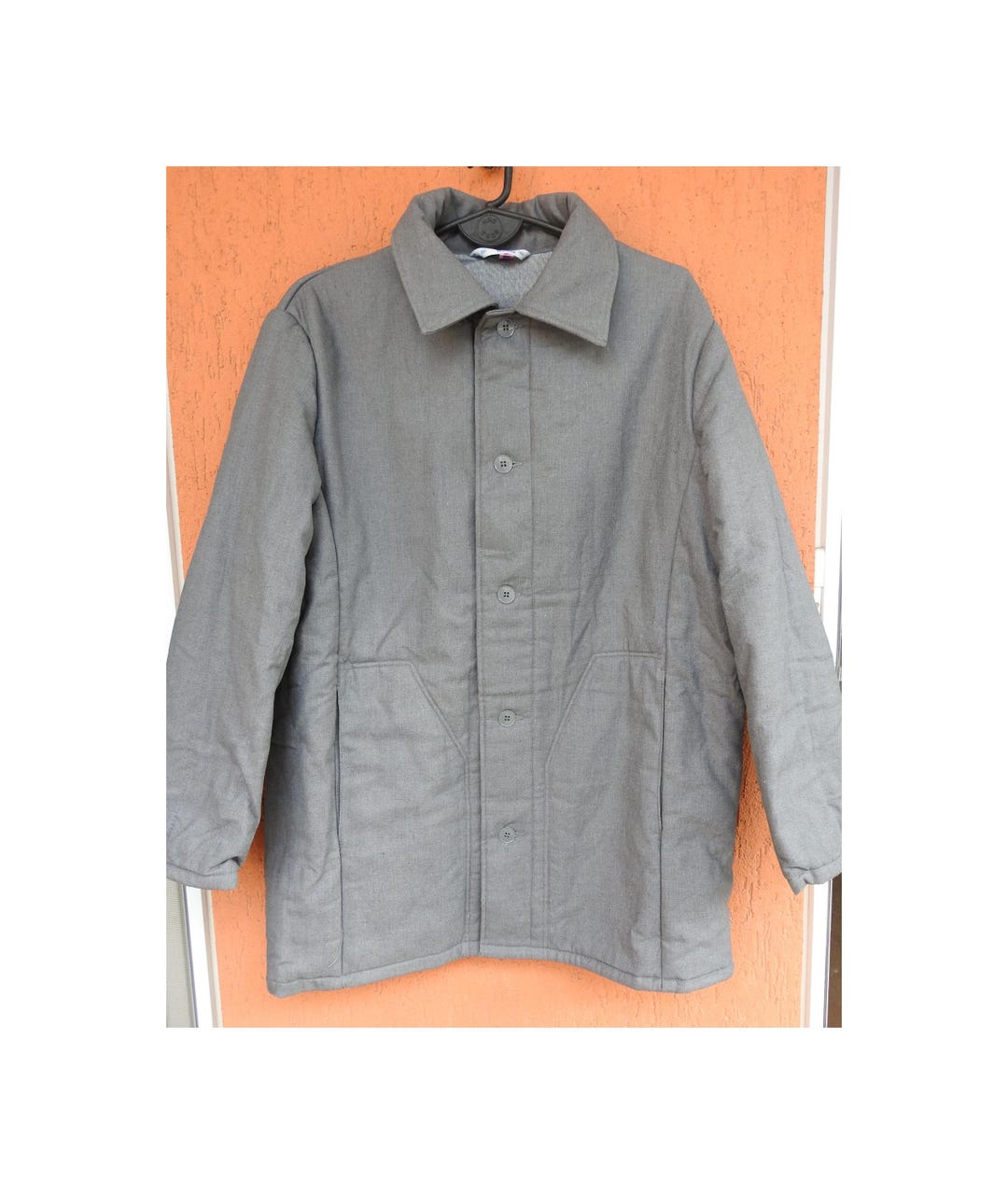 Vintage DDR Mens Work Jacket Cold Weather Padded Chore Coat VEB Wattana ...