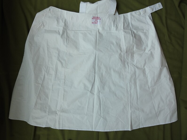 1965 Bundeswehr Apron West German Army WESS OFFENBACH Rubberized White ...