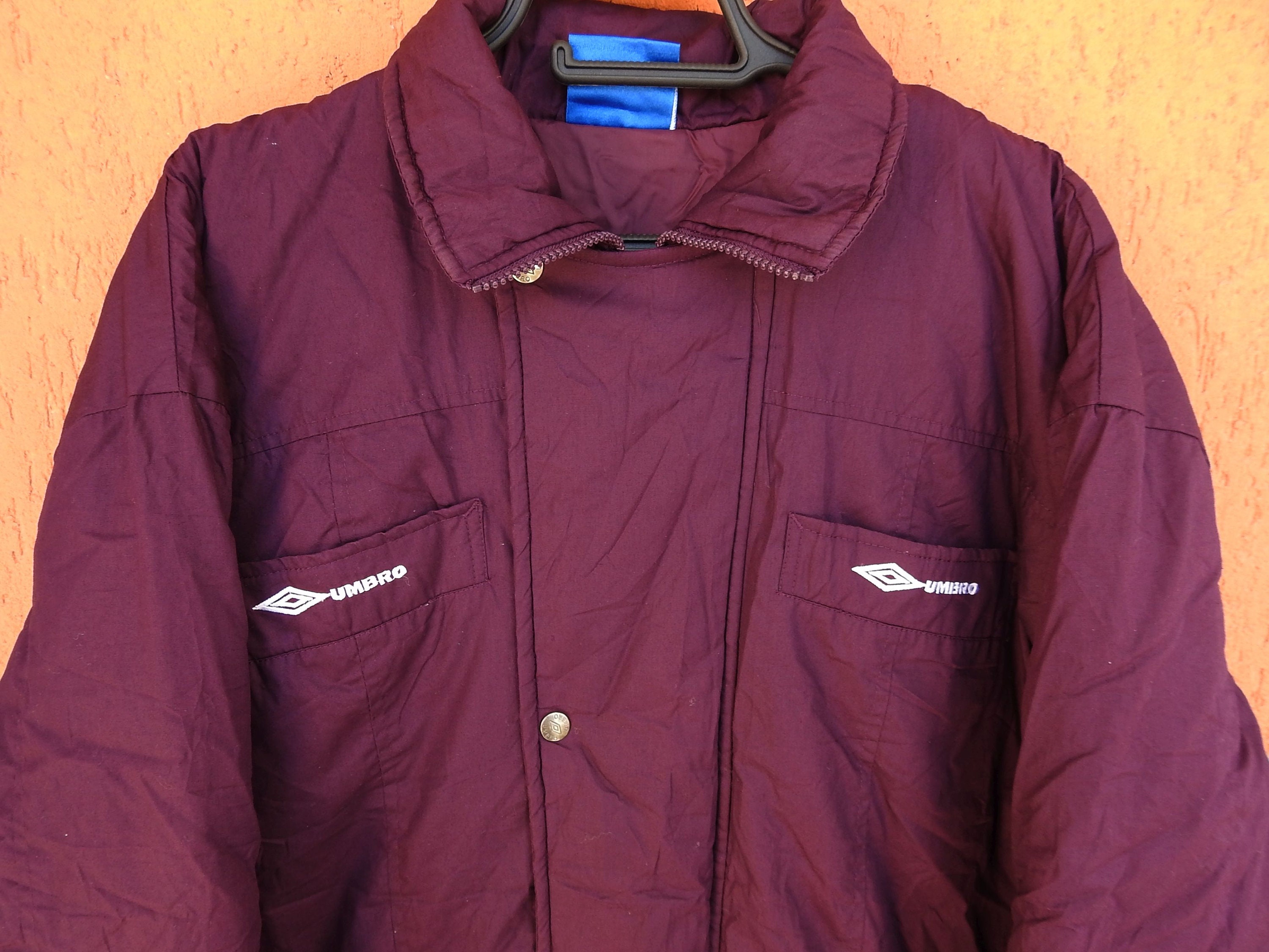Vintage Umbro 90s Football Manager Coat Jacket Size L | Full Length ...