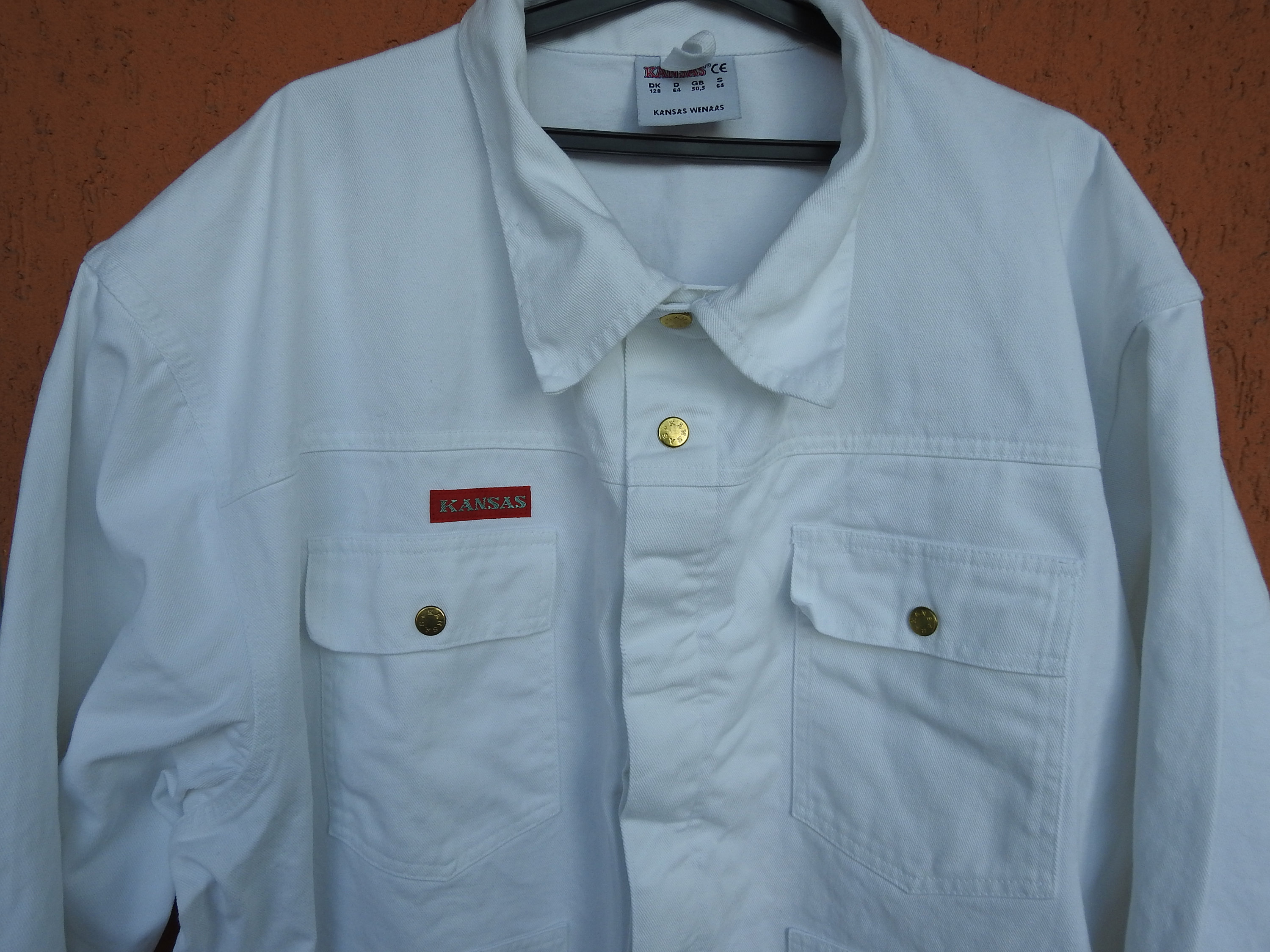 Vintage Oversized White Work Jacket Kansas Workwear Trucker Denim 2XL ...
