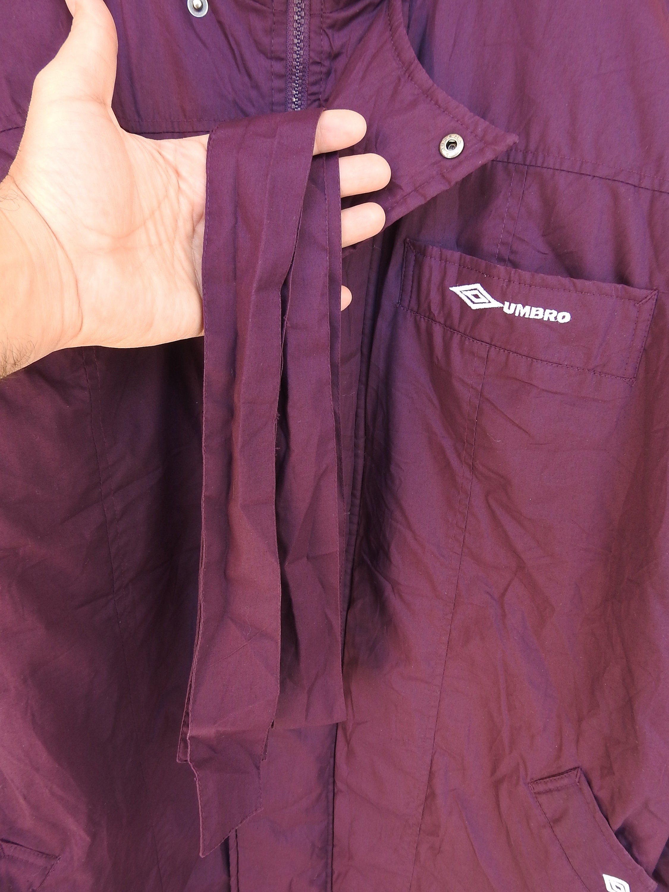 Vintage Umbro 90s Football Manager Coat Jacket Size L Full Length ...