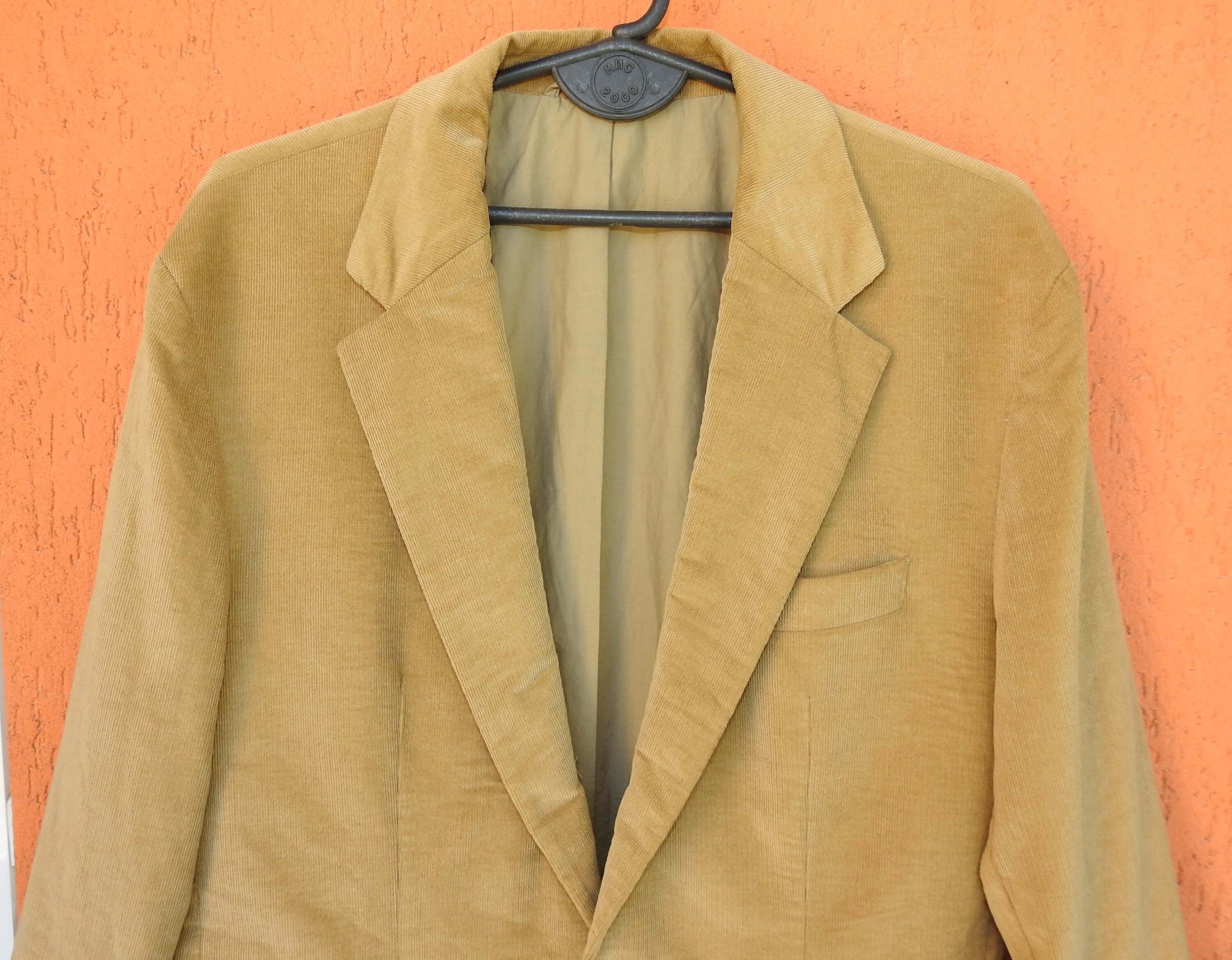 Vintage HUGO BOSS Sahara/storm Corduroy Sport Coat Jacket Blazer Tan ...