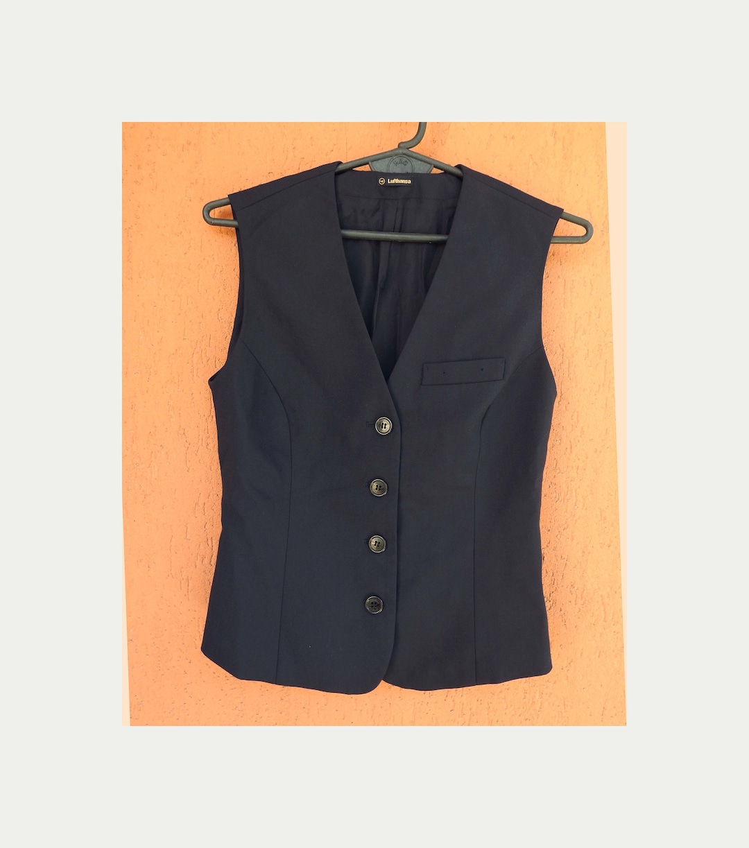 LUFTHANSA Womens Flight Attendant Cabin Crew Stewardess Vest Jacket ...
