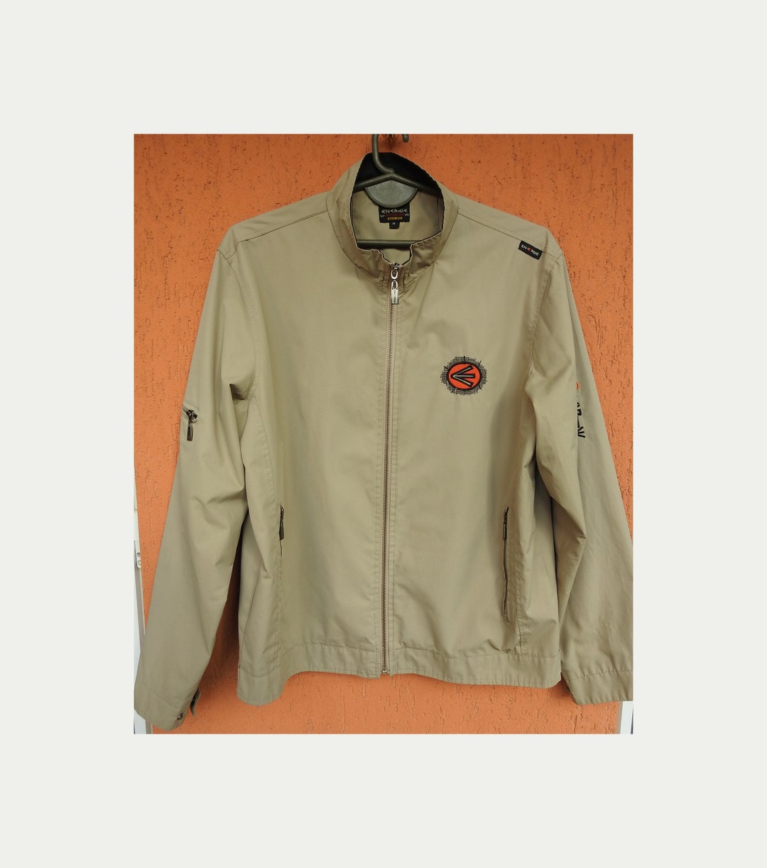 ENERGIE Mens Bomber Jacket Beige Vintage Made in Italy M - Etsy