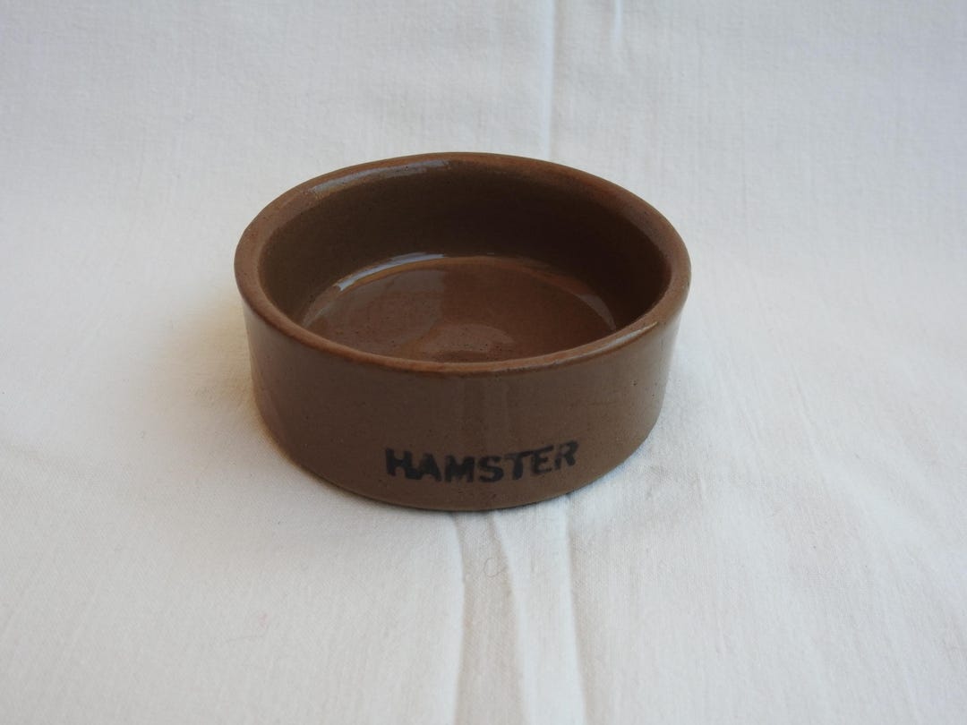 HAMSTER Stoneware Pottery Pet Food Dish Bowl Made in England Vintage - Etsy