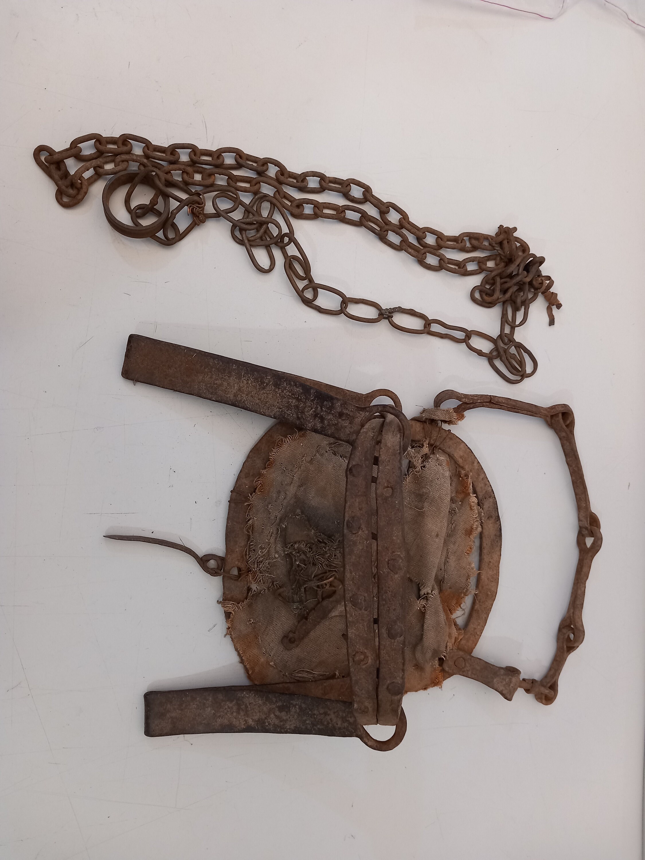 Vintage Antique Primitive Animal Trap Hand Forged Chain Rusty Balkan - Etsy