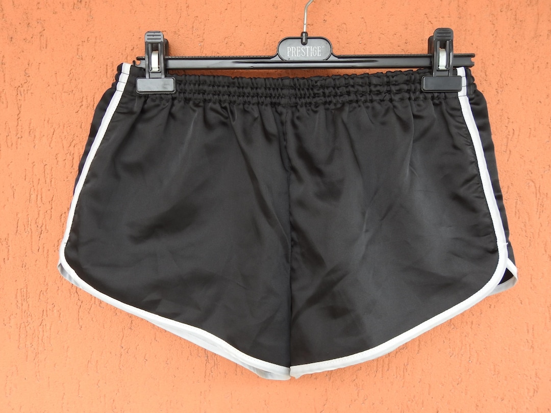 Vintage DDR Running Sprinter Shorts Black VEB KONFEKTION Grossrohrsdorf ...