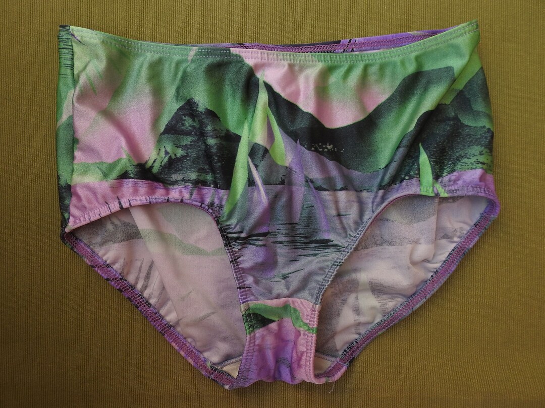 Vintage 80s Swedish Womens Beach Bikini Bottoms Swim Briefs Trunks ...
