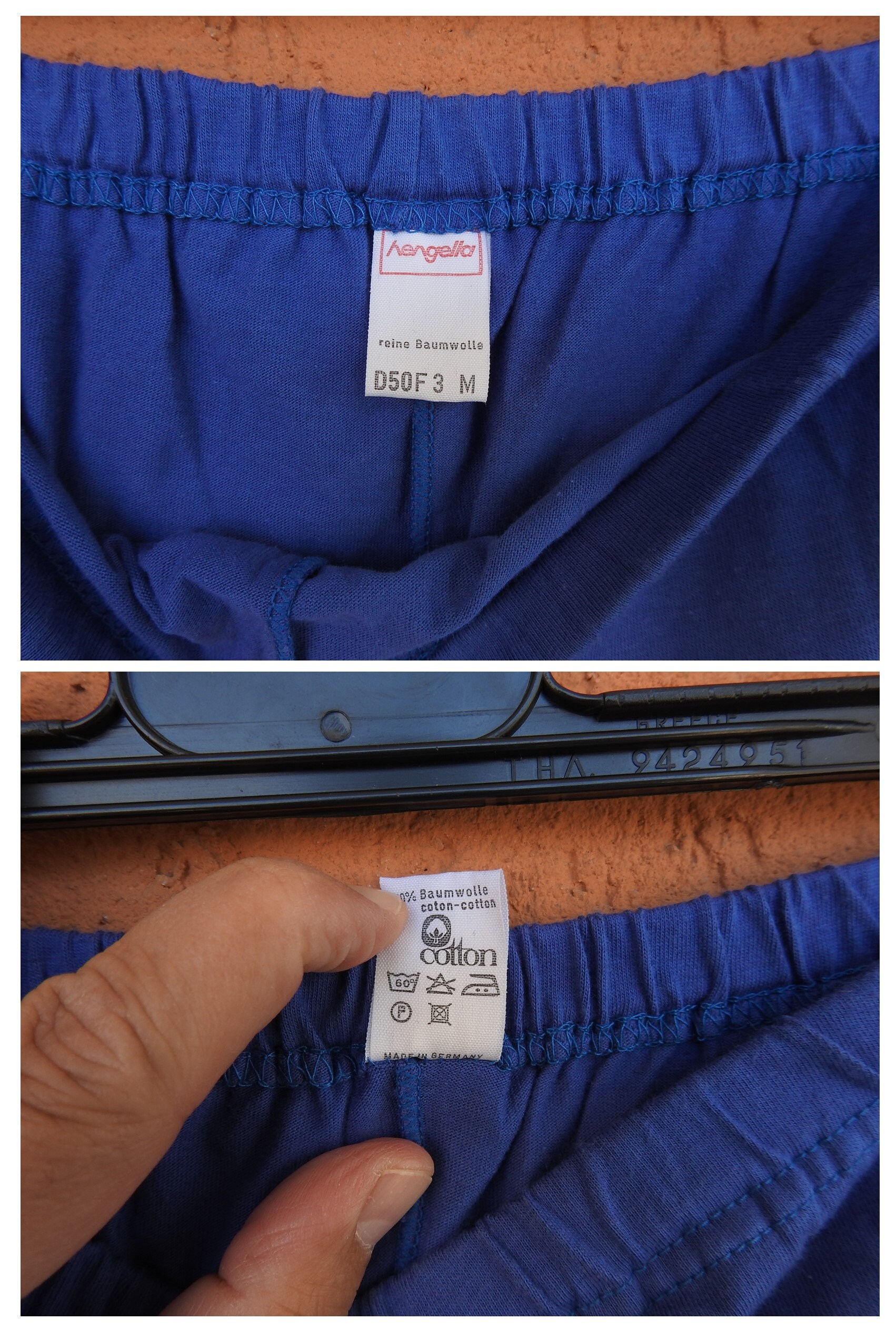 Vintage 80s West German Mens Pyjamas Hengella Nightwear Cotton Pajamas ...