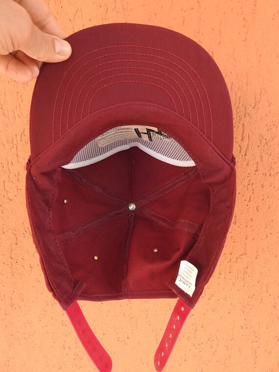 Vintage Harrison Trane Rope Hat - Maroon Snapback Cap… - Gem