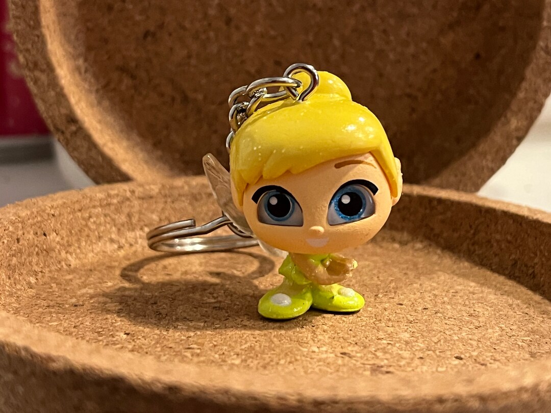 Glitter Tinkerbell Keychain - Etsy