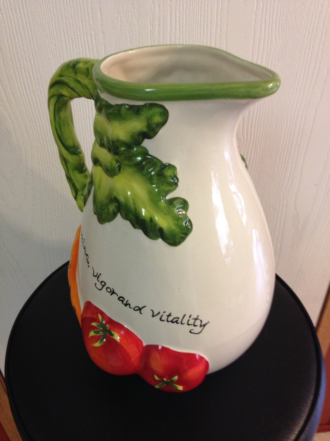 Ceramic Veggie Pitcher Vase - Etsy