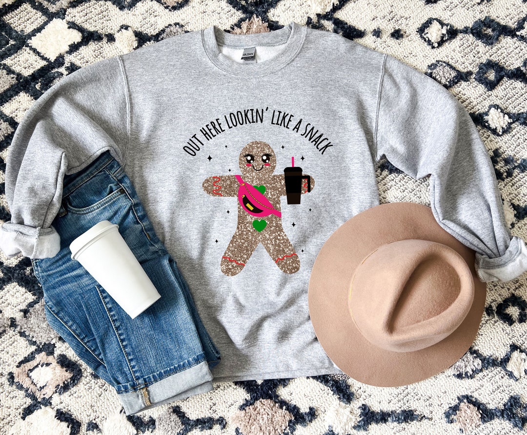 Out Here Lookin' Like a Snack Boujee Funny Ugly Christmas Gingerbread ...