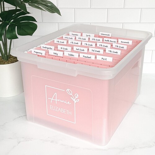 Kids File Box Milestone Tote Memory Box Organization - Etsy