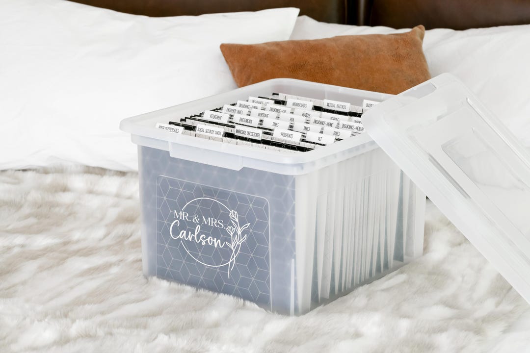 Personalized Home Filing System, 24 Folders, New Home Gift - Etsy