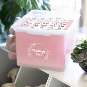 Personalized Kids Memory File Box: School Milestone Keepsake - Etsy
