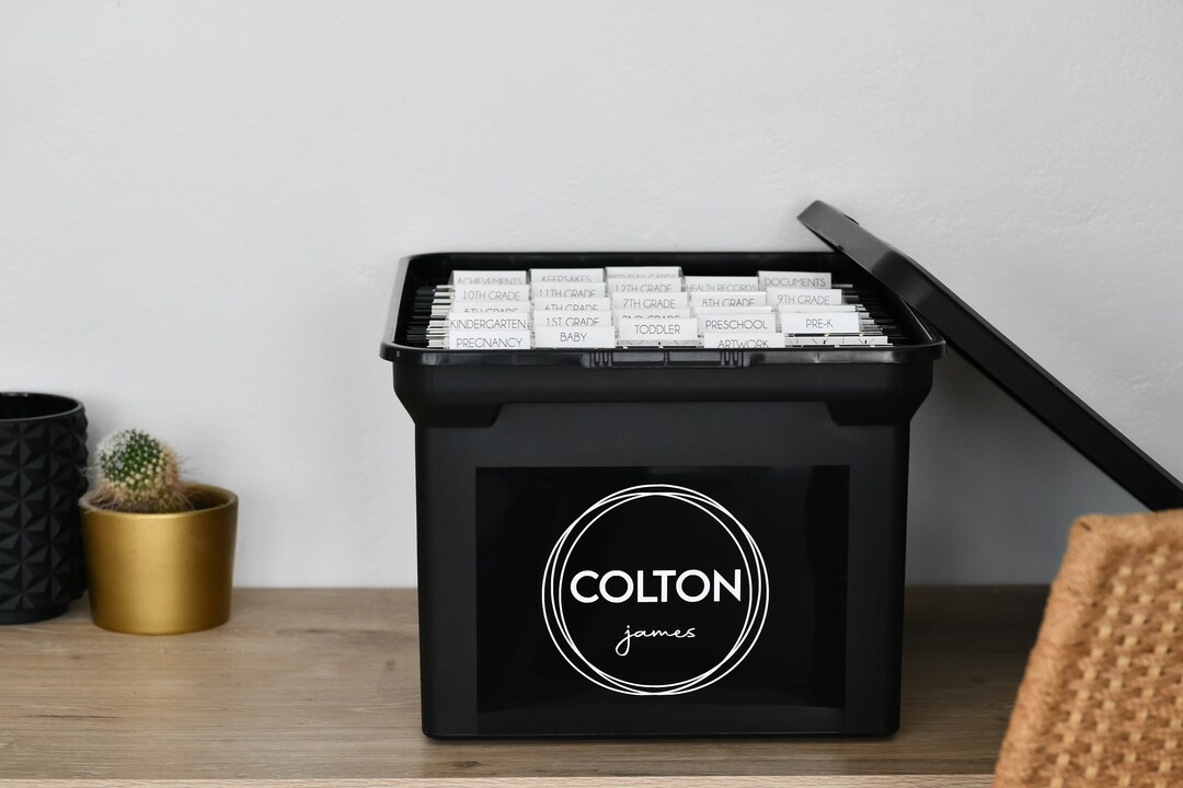 DIY Memory Box Milestone Tote, Personalized Memory Box Kit, School ...