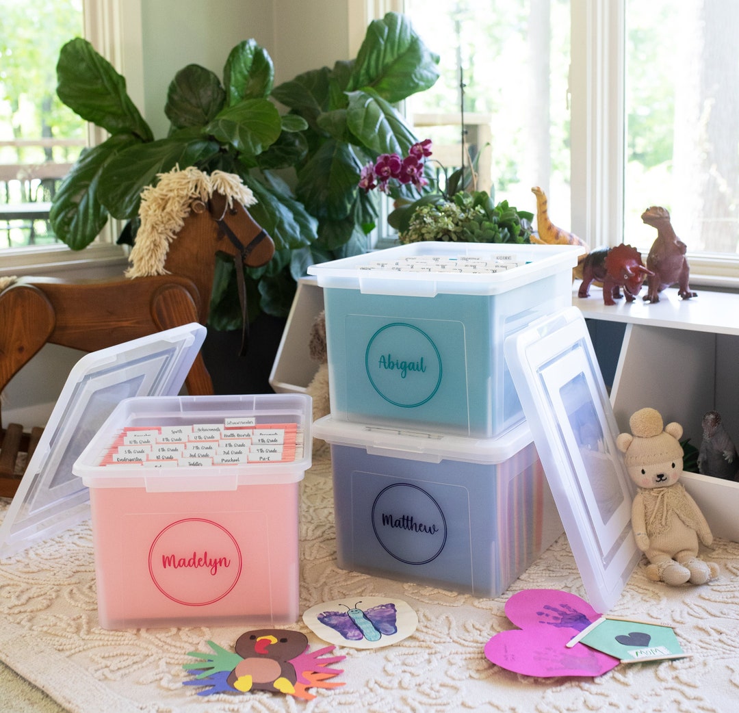 DIY Memory Box Milestone Tote, Personalized Memory Box Kit, School ...