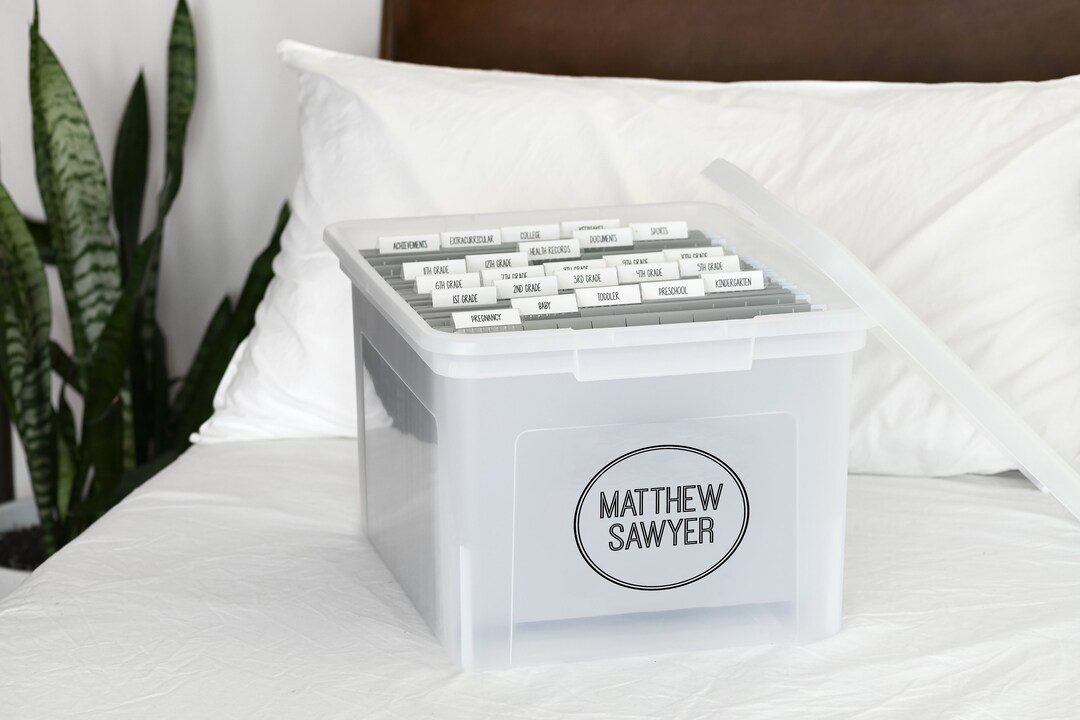 Baby File Box Kit, Kid's Memory Box Kit, Baby File Box Kit, Milestone ...