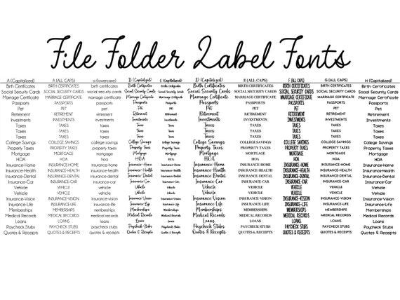 Filing System For Office