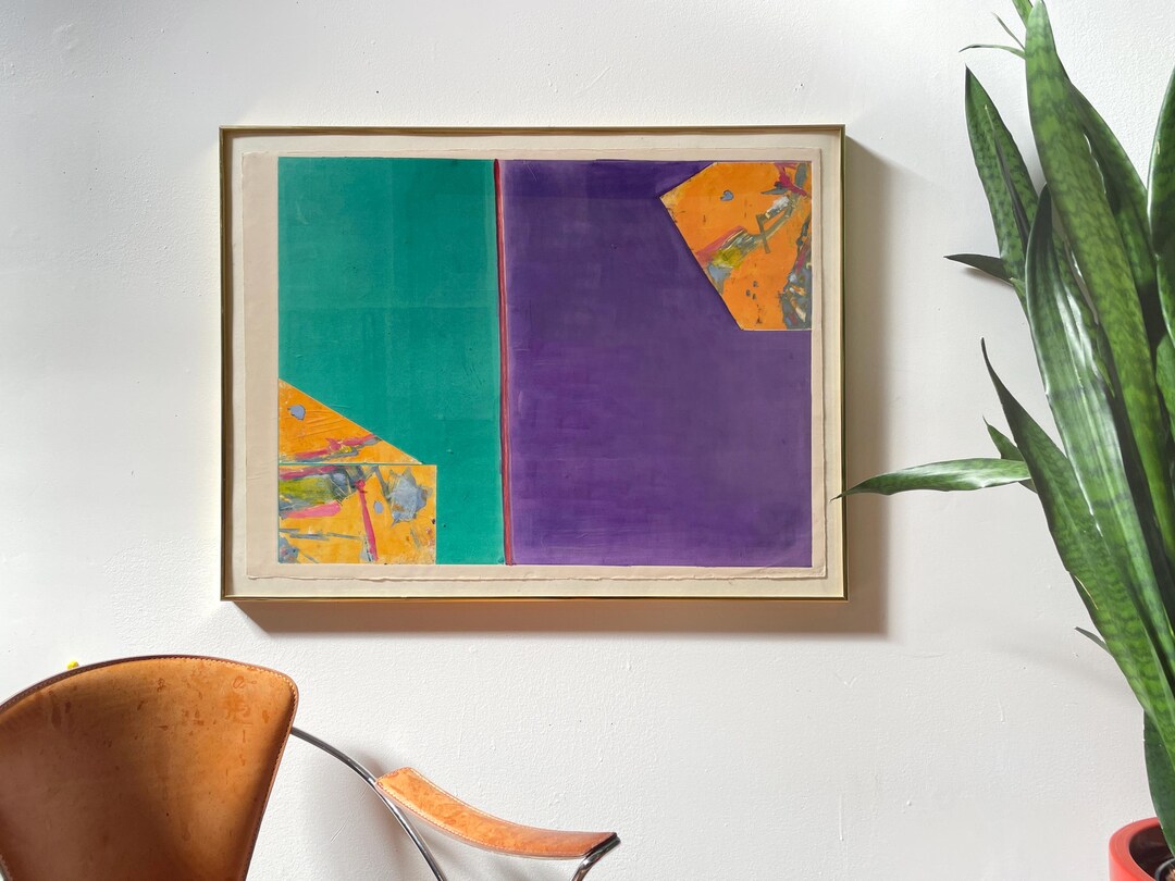 1980s Janet Grodin Monoprint Color Plane I, After Richard Diebenkorn ...
