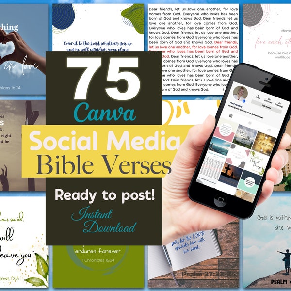 Bible Verse Social Media Posts - Etsy