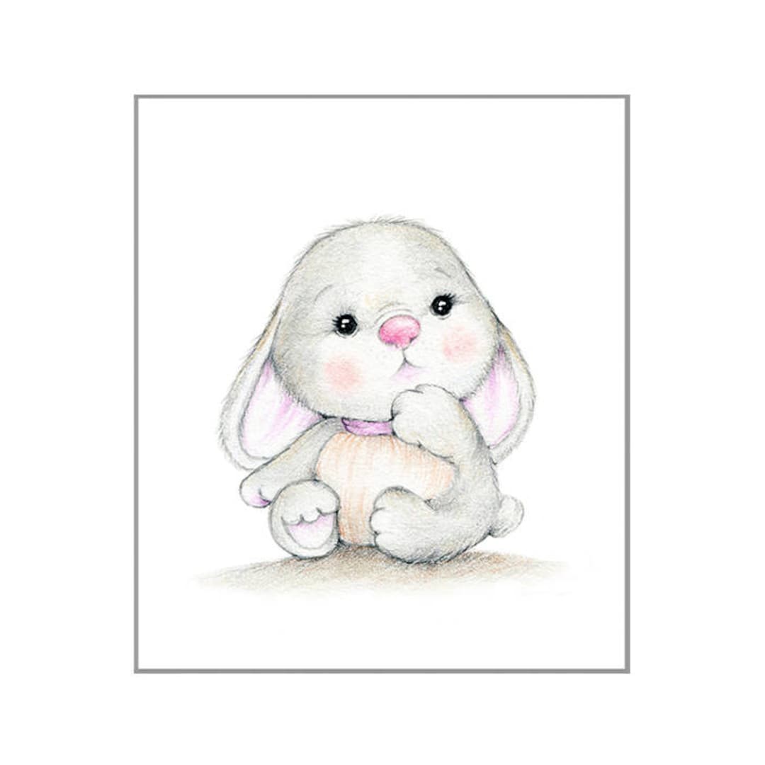 Bunny Nursery Art Print, Children Wall Decor, Kids Wall Art, Baby Room ...