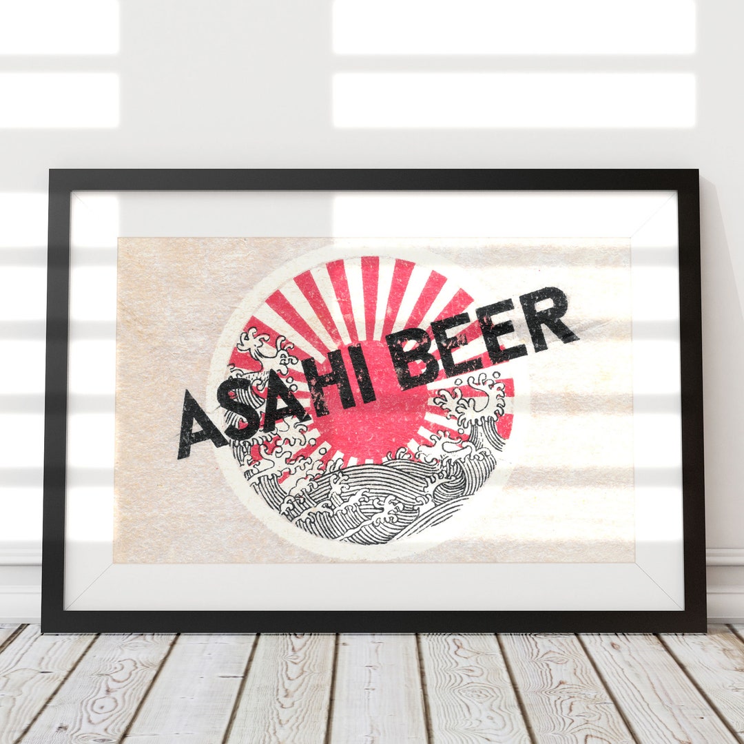 Asahi Beer - Vintage Japanese Matchbox Label Unframed A3 A4 Art Print ...