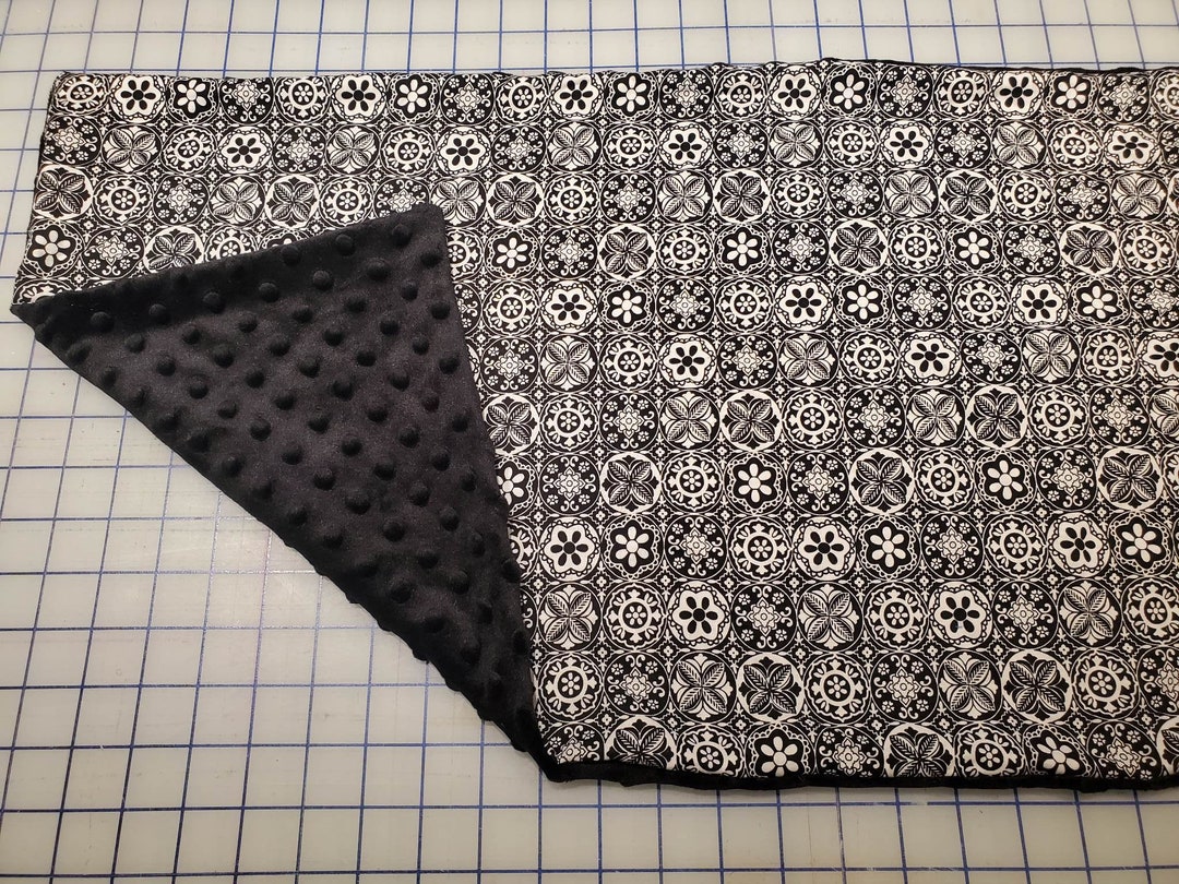 Weighted Lap Pad, Medallion Fabric With Black Minky Back, 14x22 Inches ...