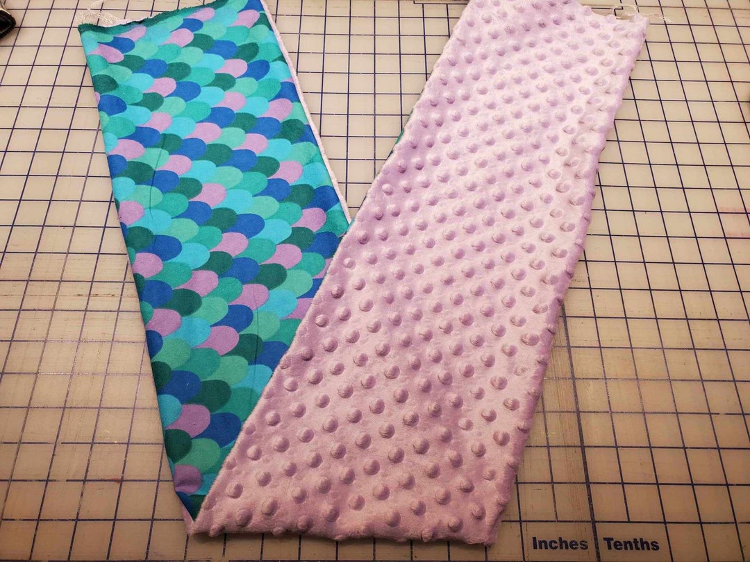 Weighted Neck Wrap, Mermaid Scales With Lilac Minky, 32x7 Inches, 3 to ...