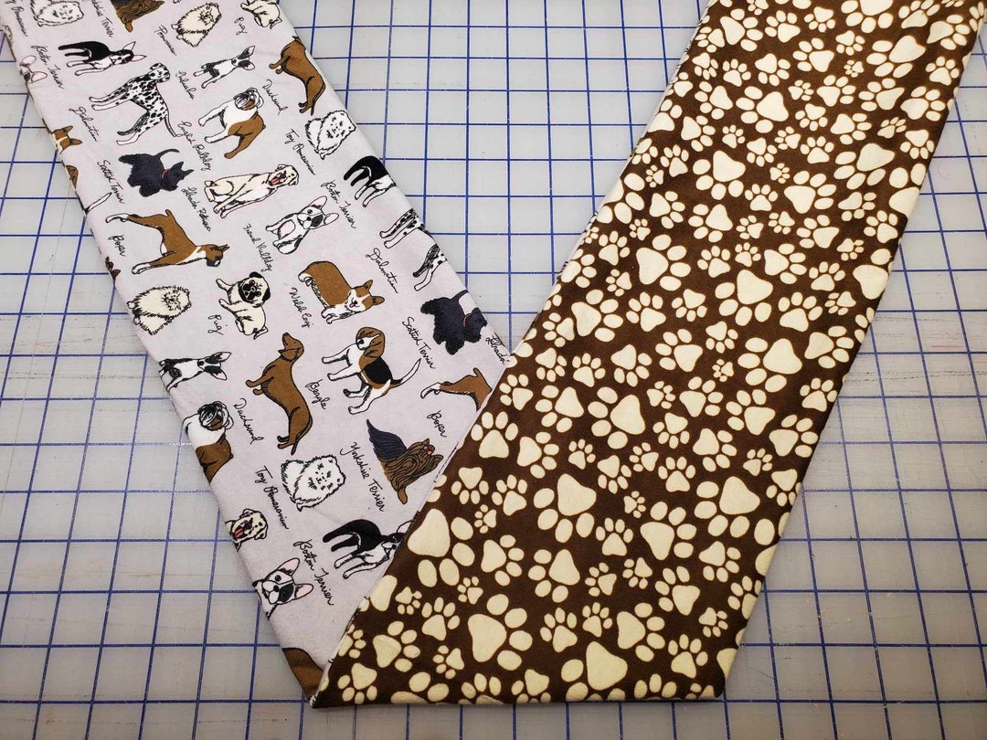 Weighted Neck Wrap, Dog Breed Print With Paw Print Flannel, 32x7 Inches ...