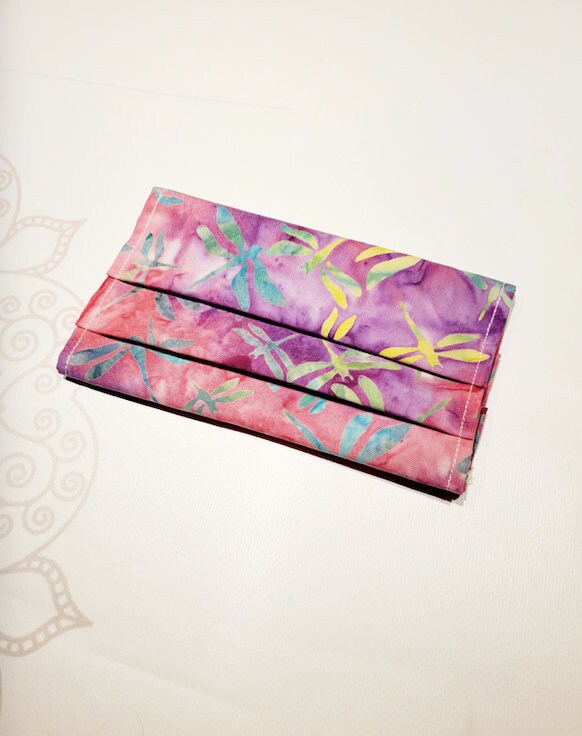 READY to SHIP, Face Mask COVER, For Ear Looped Masks, Pink Dragonfly ...