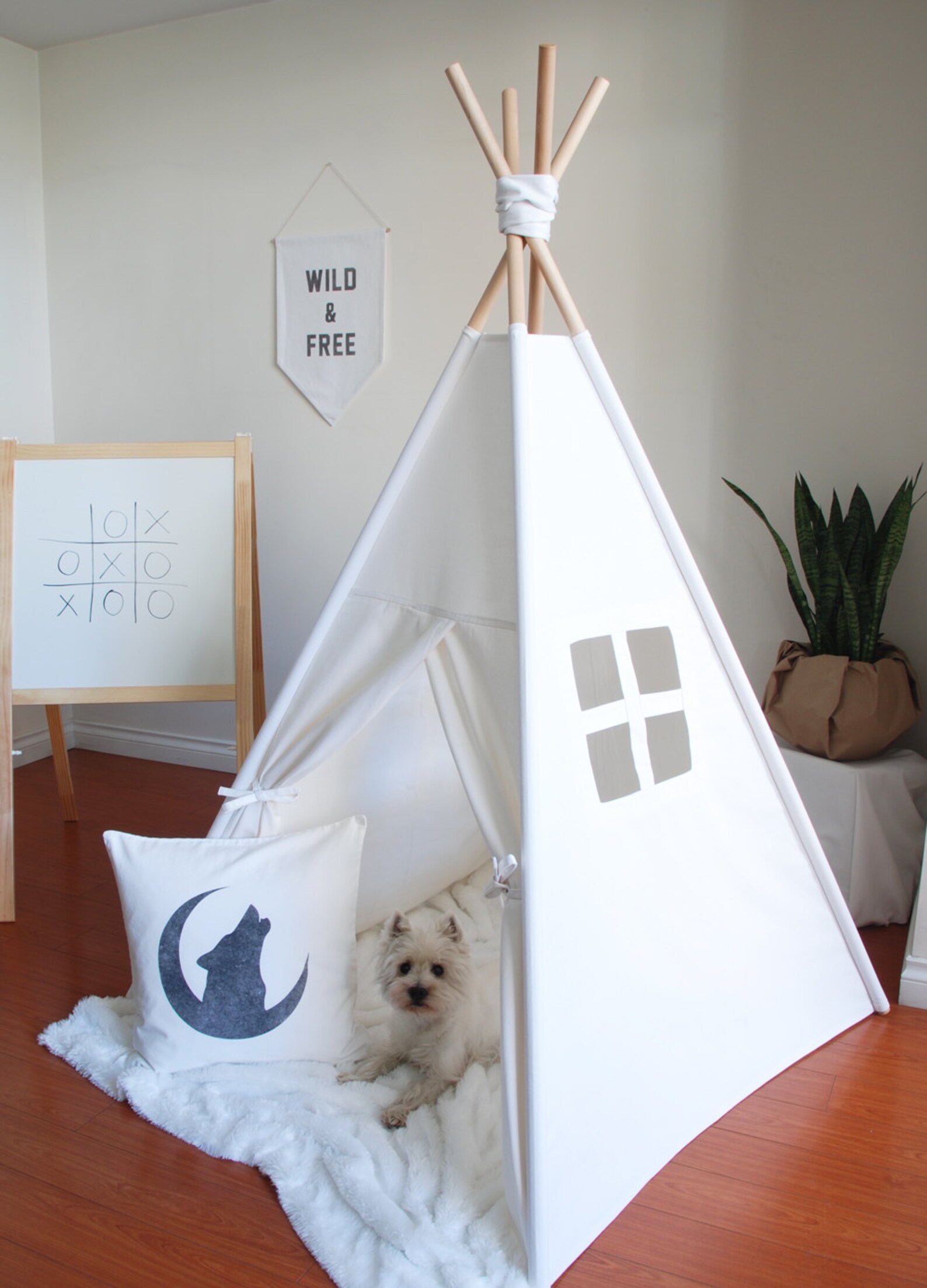 White Canvas Teepee Play Tent Kids Teepee Childrens Teepee - Etsy