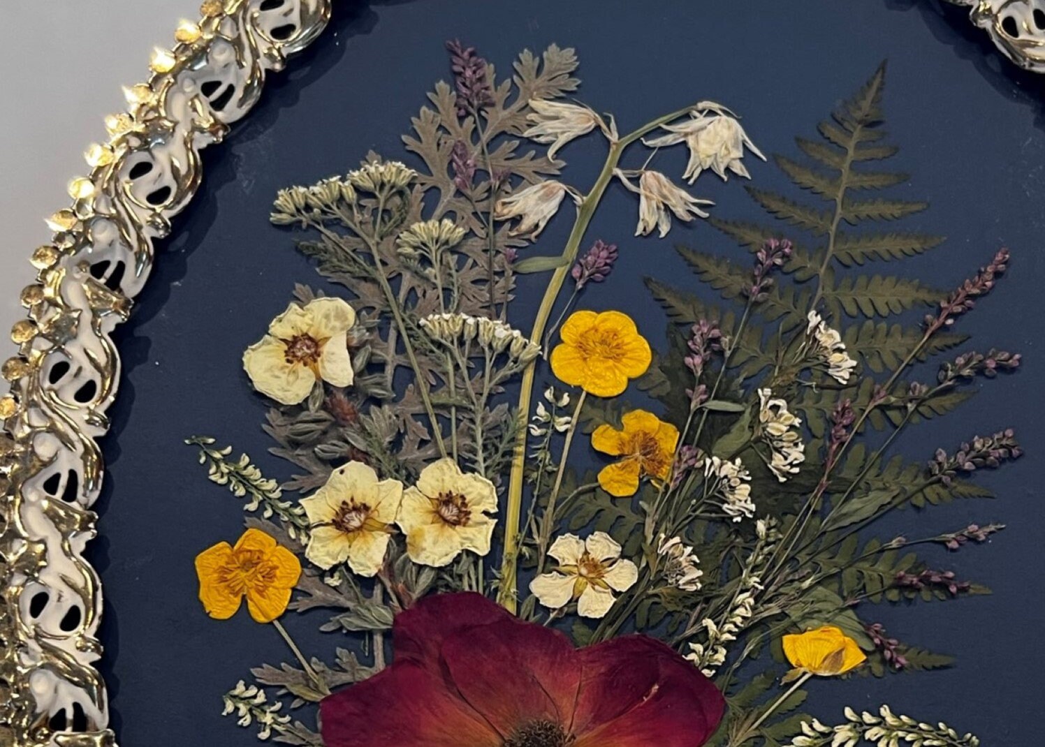 Pressed Flowers Pressed Flower Art Gifts for Her, Holiday Gifts ...