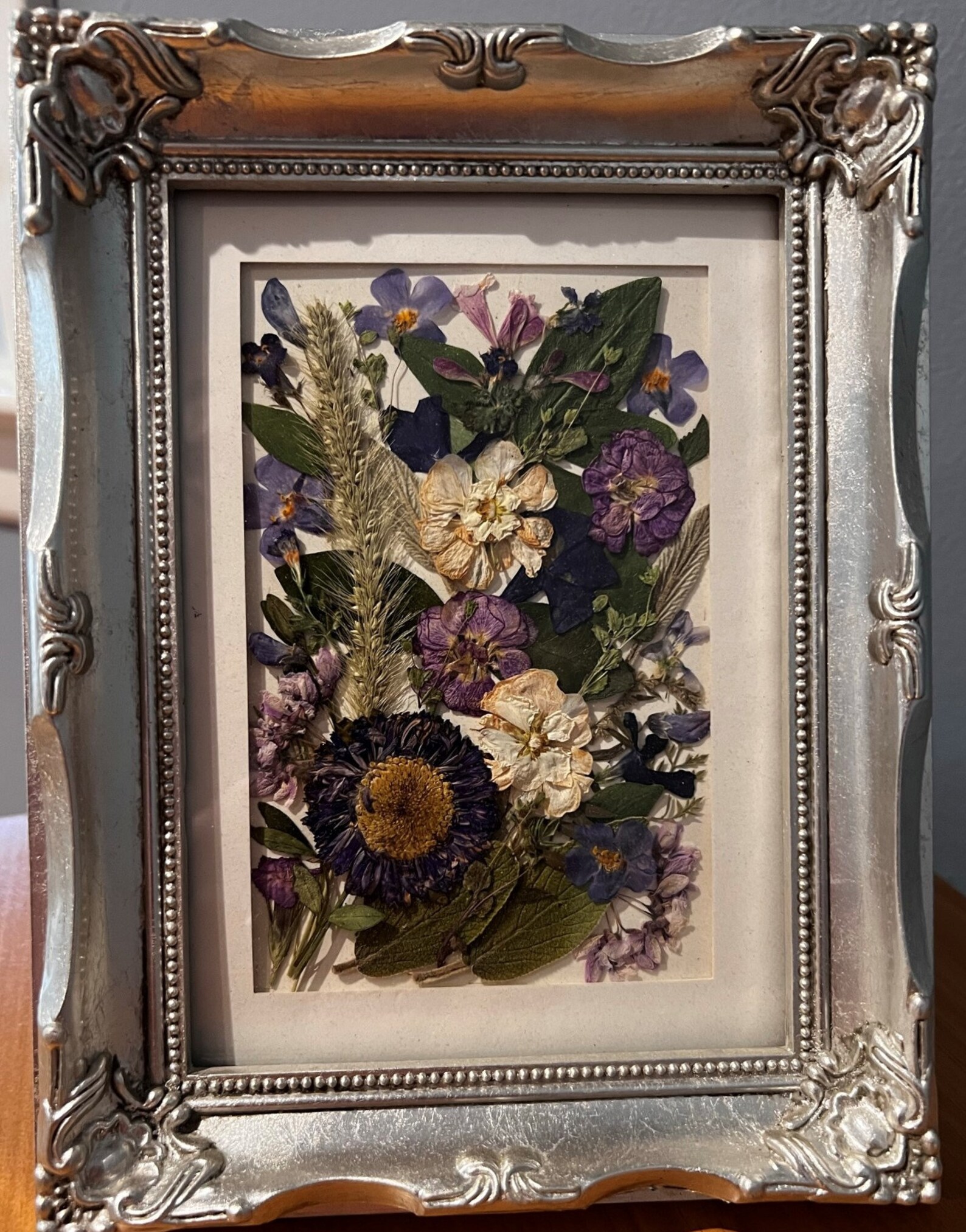 Pressed Flower Art Pressed Flower Framed Real Flowers Art Pressed ...