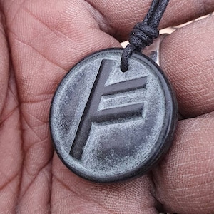 Fehu Rune Pendant | Freya Viking Necklace Jewelry | Norse Mythology ...