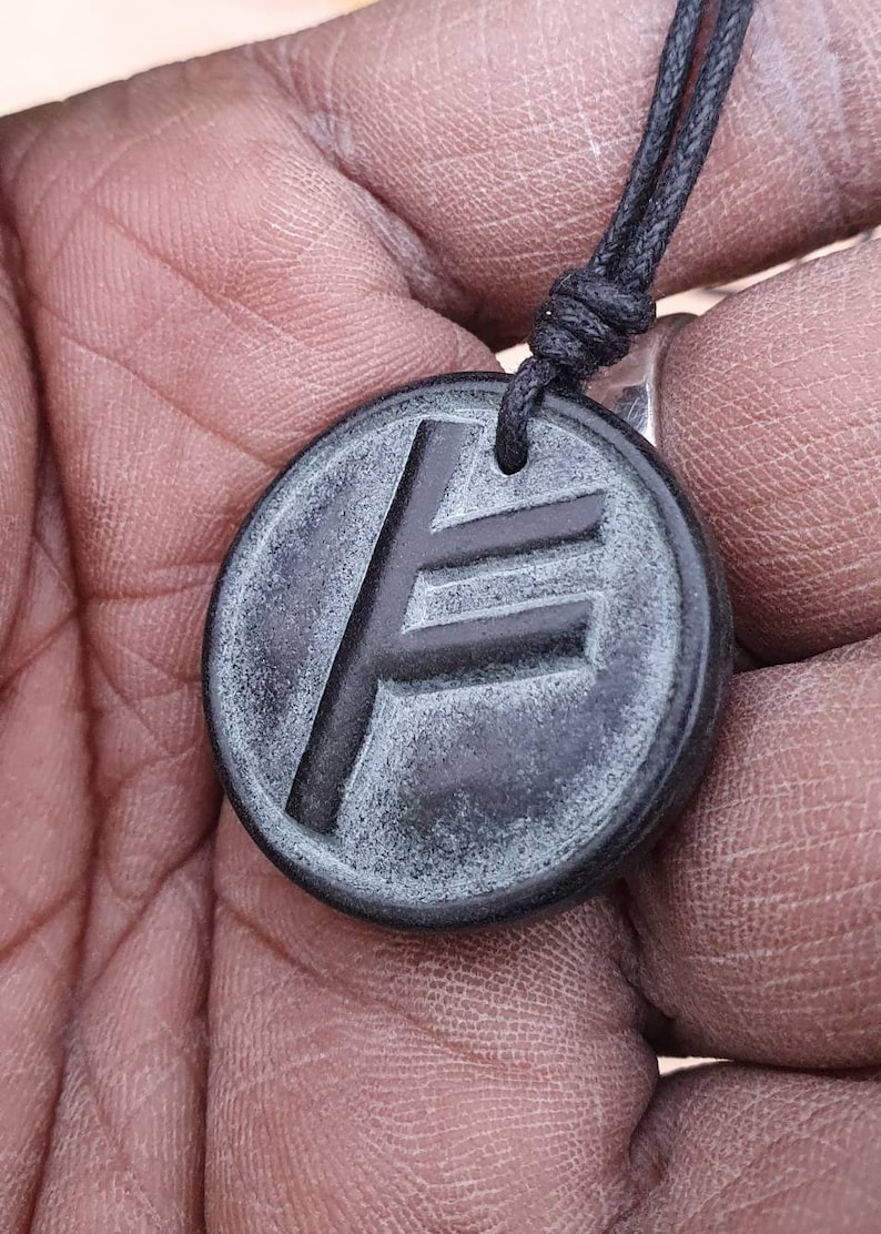 Fehu Rune Pendant | Freya Viking Necklace Jewelry | Norse Mythology ...