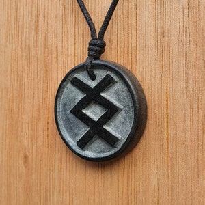 Inguz Rune Pendant | Viking Necklace Jewelry | Norse Mythology Symbol ...