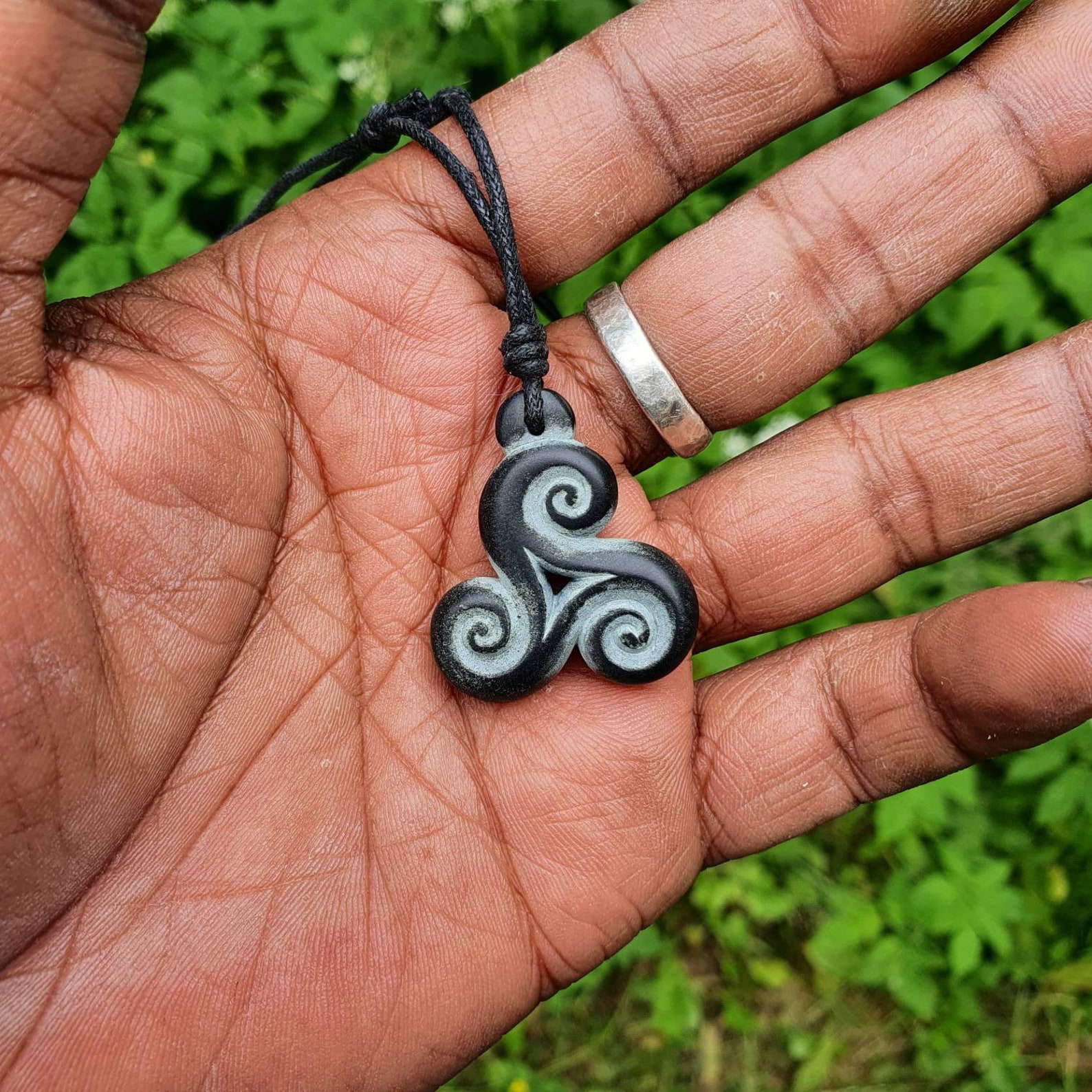 Celtic Triskelion Spiral Pendant | Hand Carved by Myself From Natural ...