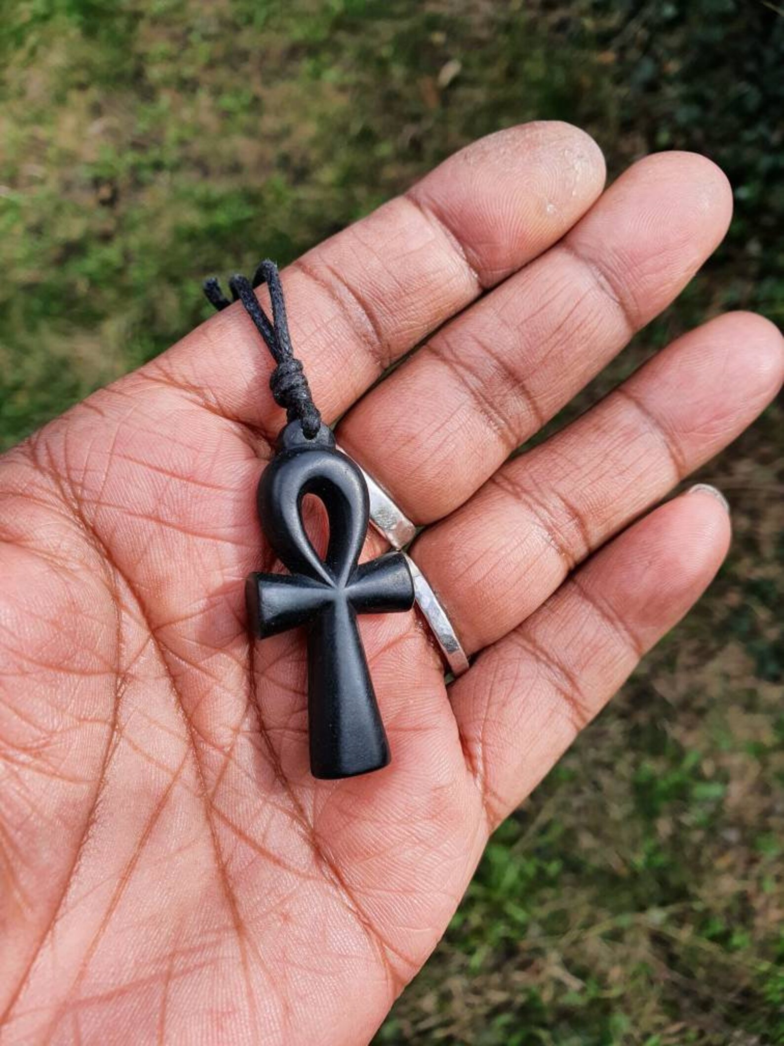 Ankh Pendant | Carved Ankh Necklace | Hand Carved Natural Stone Unisex ...
