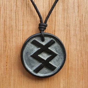 Inguz Rune Pendant Viking Necklace Jewelry Norse Mythology Symbol of ...